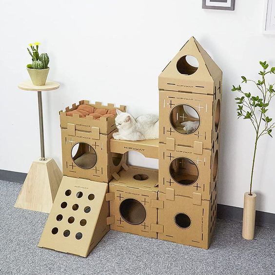 Crafting Joy The DIY Cardboard Cat Tree Guide SONGMICS HOME crafting-joy-the-diy-cardboard-cat-tree-guide-songmics-home