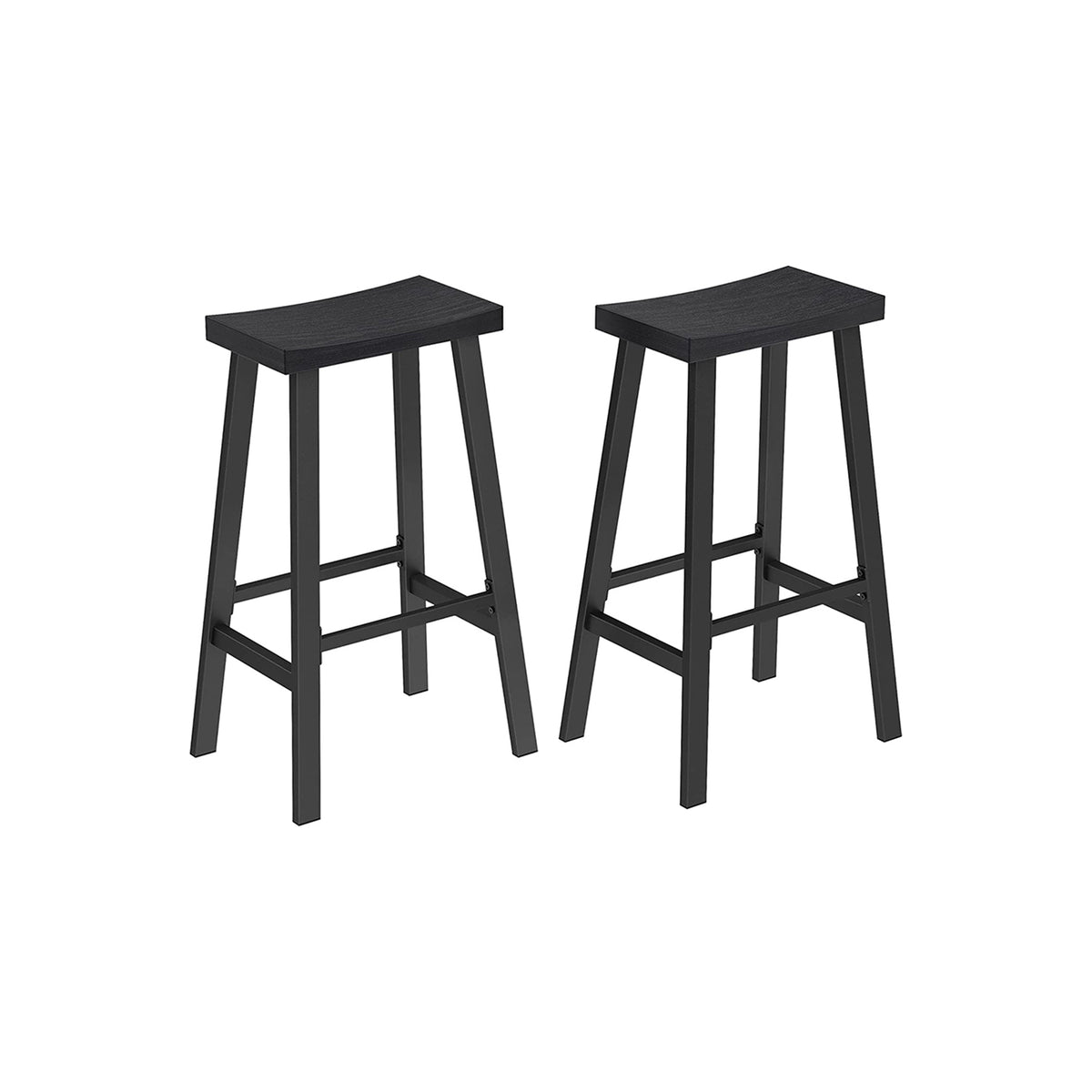VASAGLE Set of 2 Industrial Bar Stools with Footrest | SONGMICS HOME