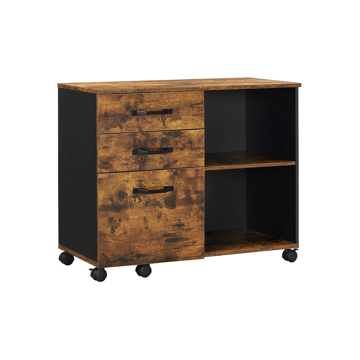Industrial File Cabinet with Storage Compartment | Home Office ...