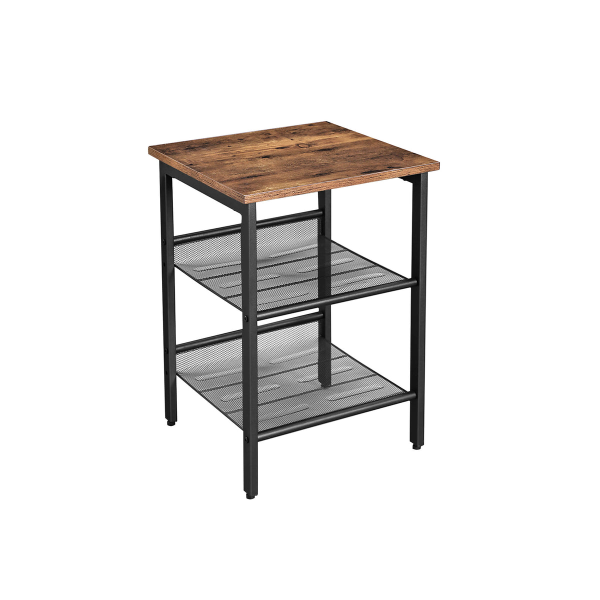 Industrial Side Table with 2 Adjustable Shelves | Home Furniture ...